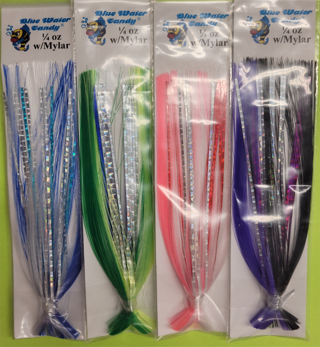 Blue Water Candy 1/4 oz w/ Mylar- Blue/White| Shark River Mail Order