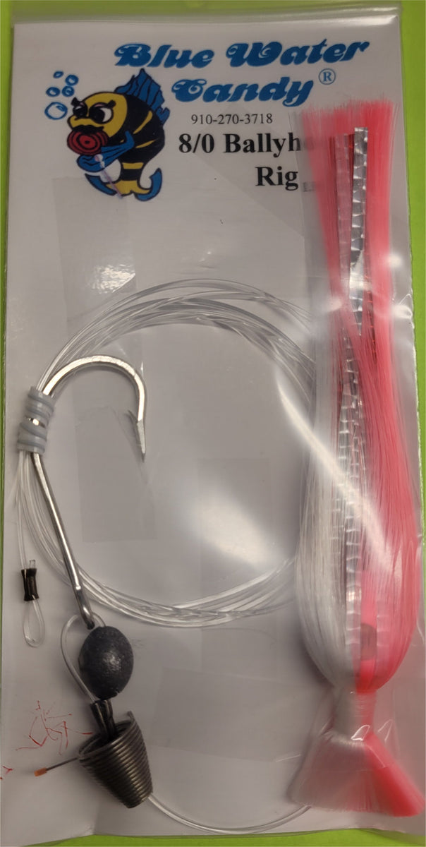 Blue Water Candy 8/0 Ballyhoo Rig- Pink/White| Shark River Mail Order