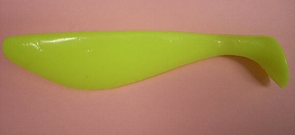 Blue Water Candy Shad Body 5" CHARTREUSE AMT 7| Shark River Mail Order