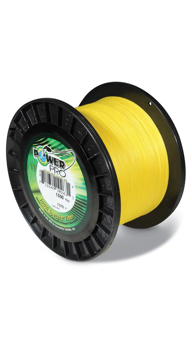 Power Pro Braided Line 20 lb Test HI VIS Yellow, 1500 yds.| Shark River ...